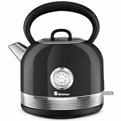 קומקום חשמלי נירוסטה 2000W SE650 מעוצב OXFORD שחור עם מד טמפרטורה SELMOR | 1296650.2.SLMR | מותג ...