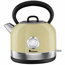 קומקום חשמלי נירוסטה 2000W SE650 מעוצב OXFORD קרם עם מד טמפרטורה SELMOR | 1296650.SLMR | מותג ...